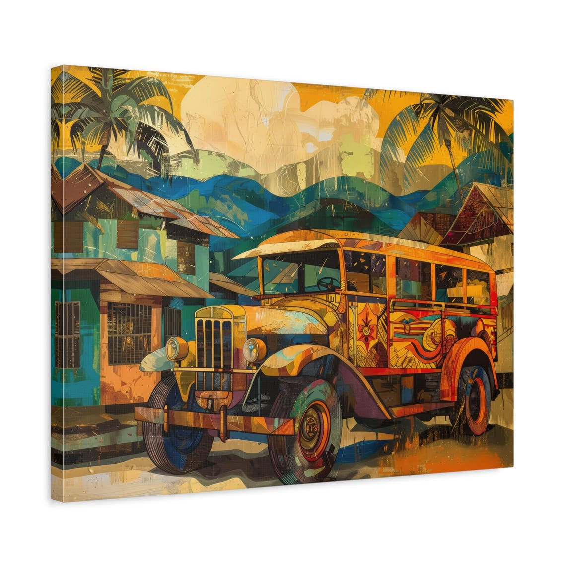 Folk Jeepney Canvas Art Print - Filipino Art, Philippines Art, Pinoy ...