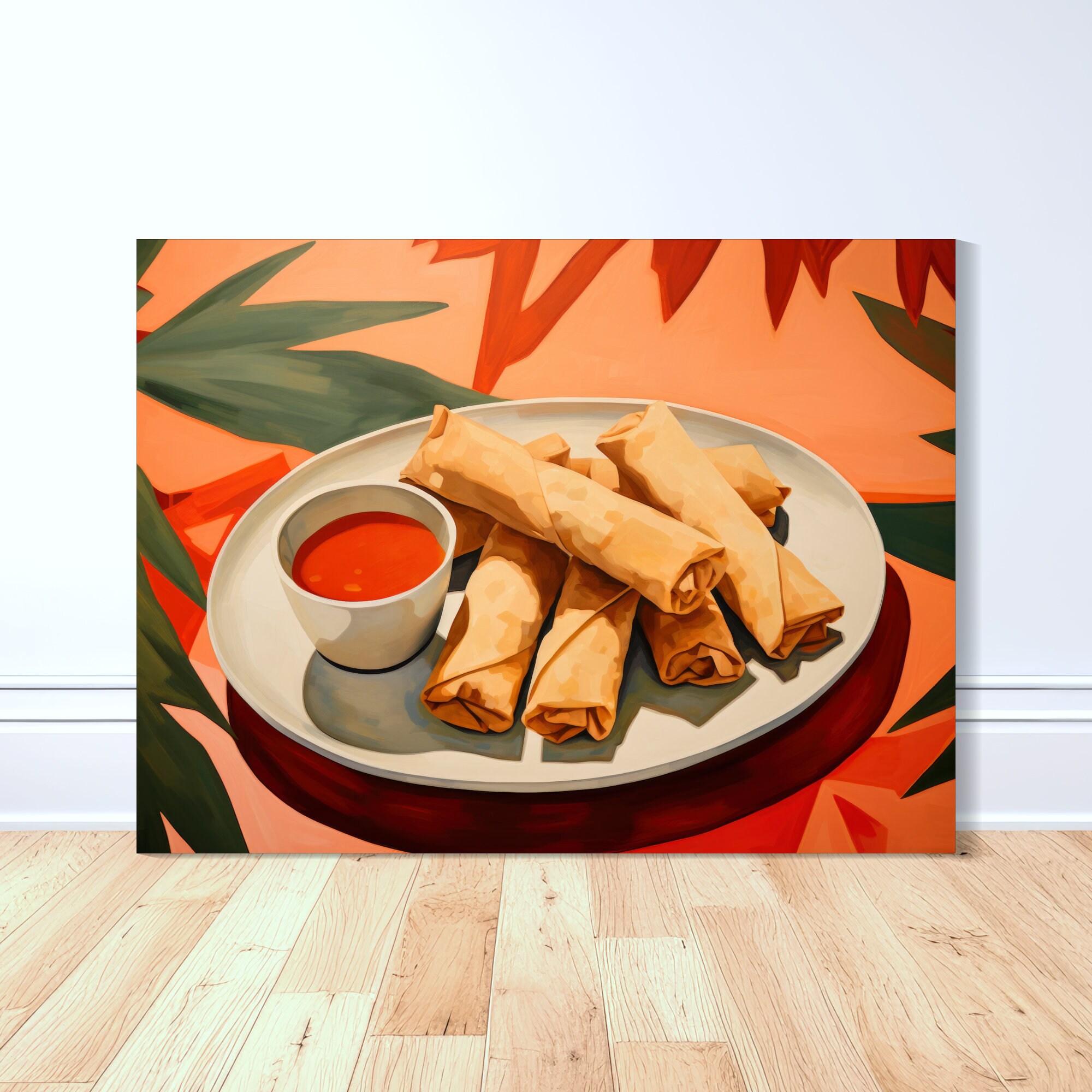 Filipino Lumpia Canvas Art Print - Philippines Art, Oil Painting ...