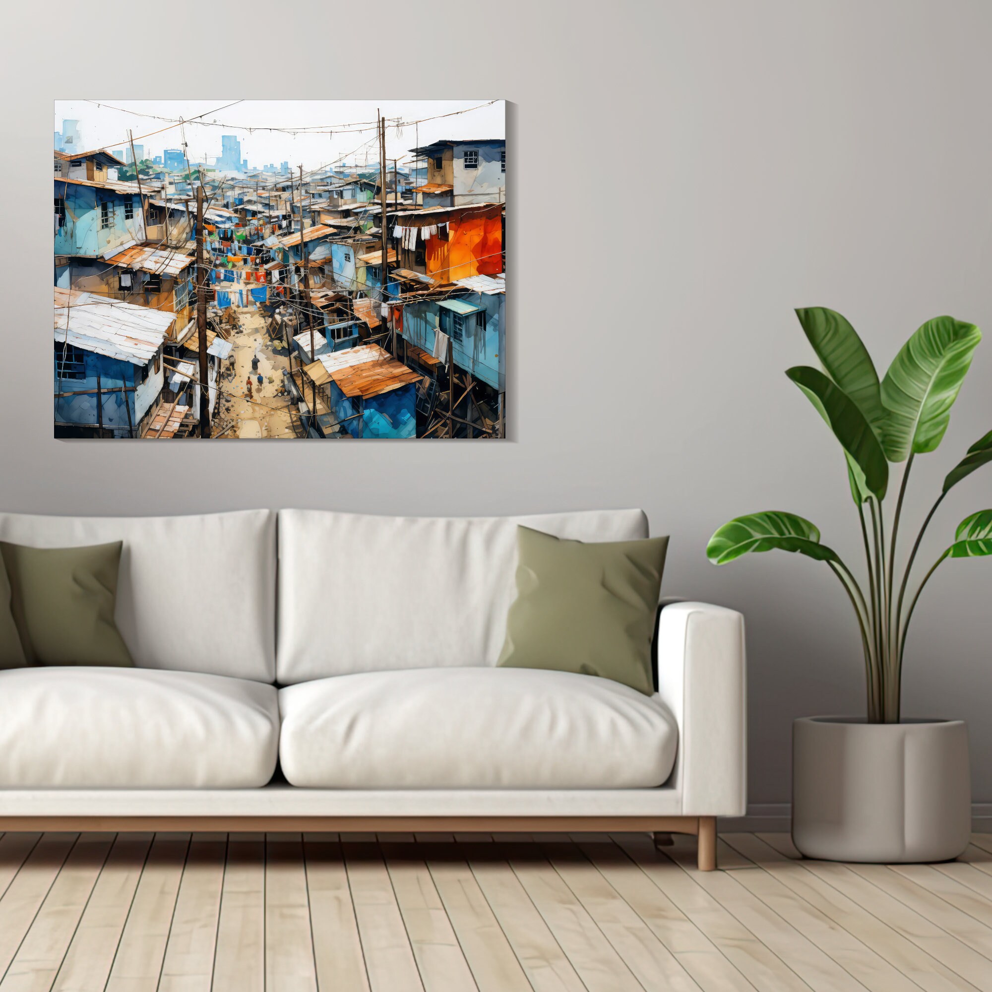 Hues of Manila Canvas Art Print - Filipino Art, Philippine Slums, Pinoy ...