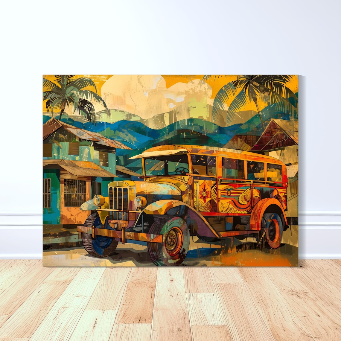 Folk Jeepney Canvas Art Print - Filipino Art, Philippines Art, Pinoy ...