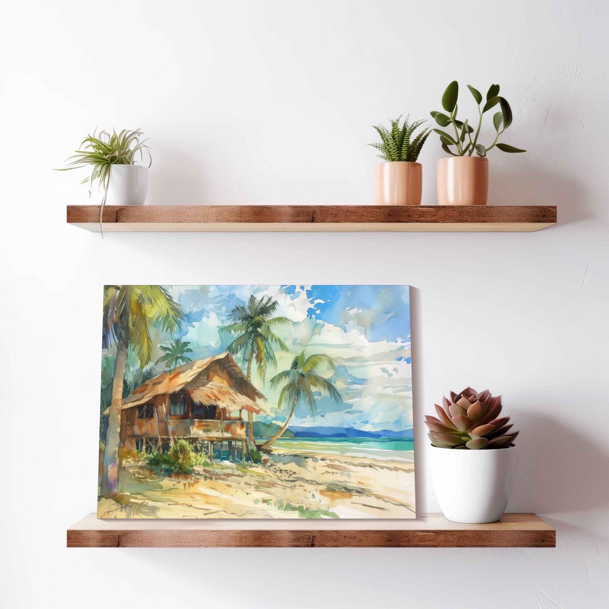 Bahay Kubo Beach Canvas Art Print - Filipino Art, Philippines Art ...