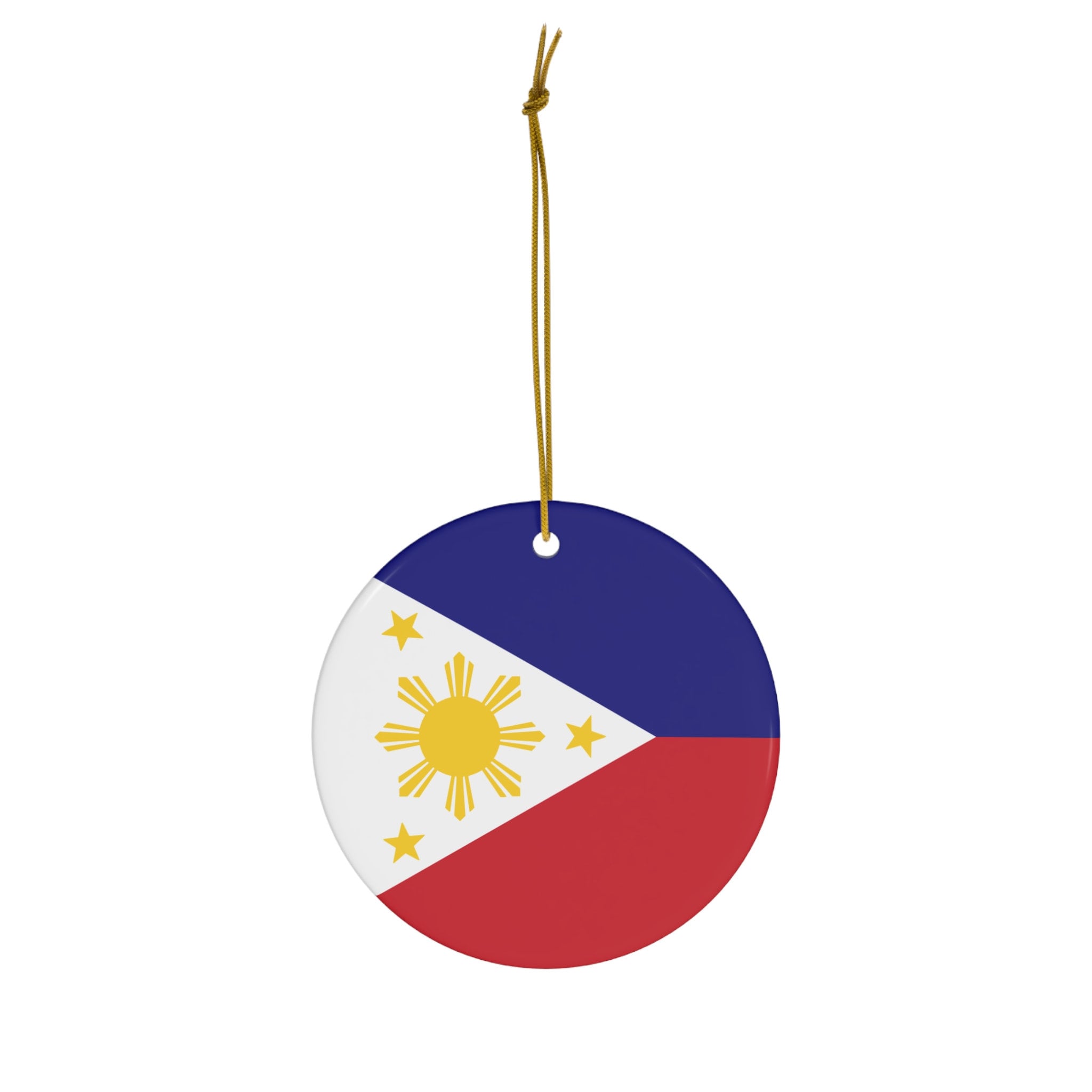 Philippines Flag Christmas Ornament - Ceramic, Horizontal Filipino Flag ...