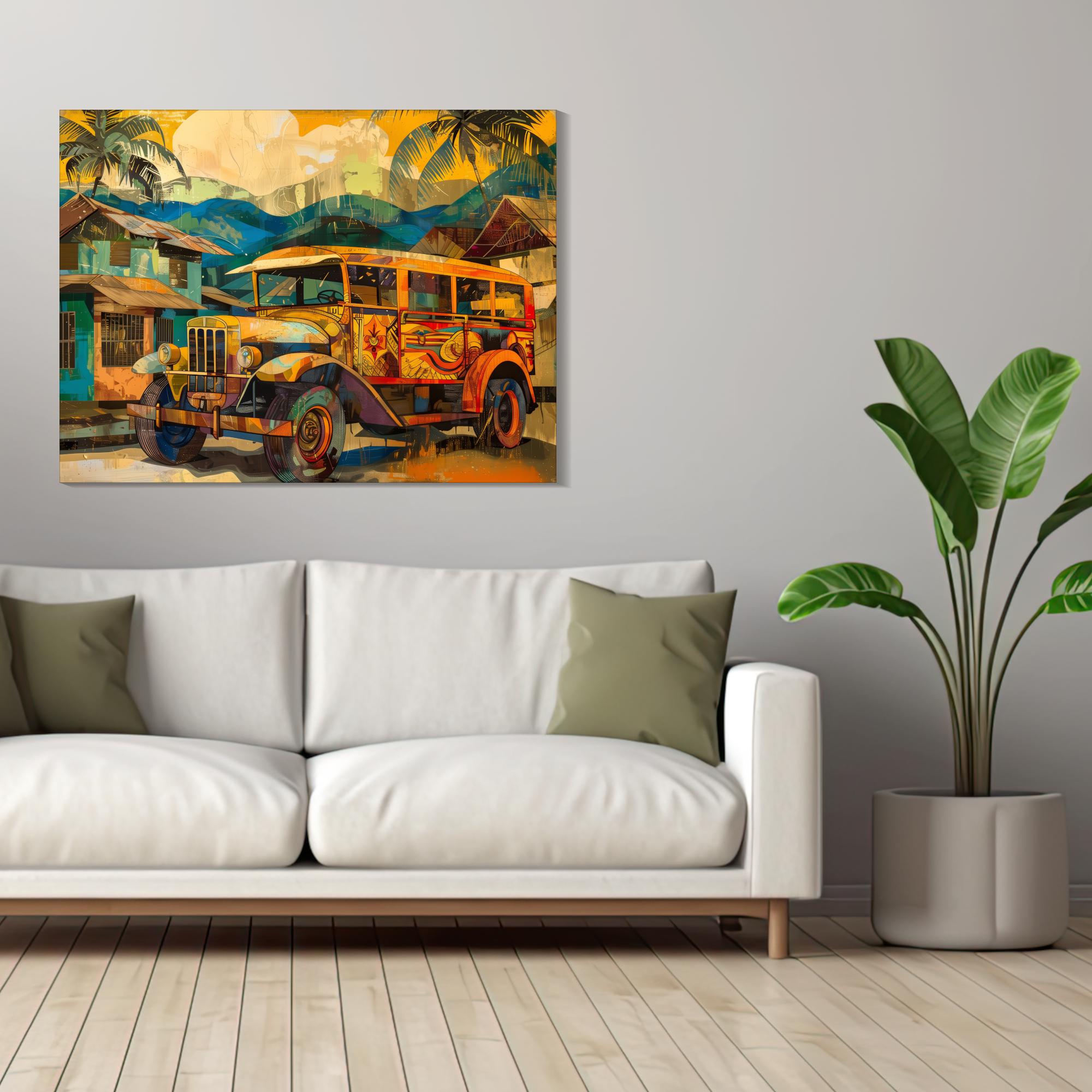 Folk Jeepney Canvas Art Print - Filipino Art, Philippines Art, Pinoy ...