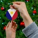 Philippines Flag Christmas Ornament, Ceramic, Vertical Filipino Flag ...