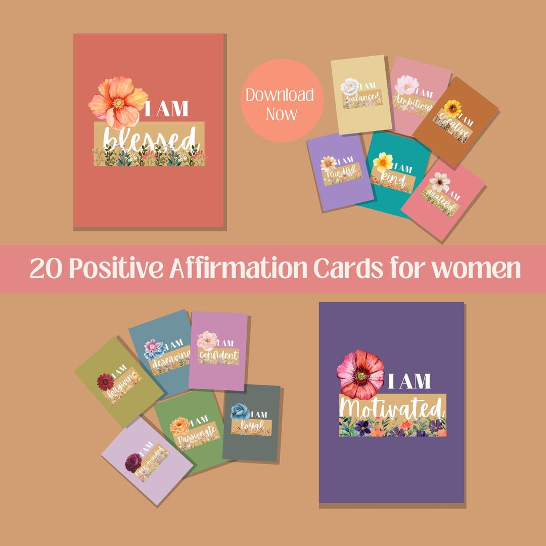 Positive Affirmation Cards, Self-care, Affirmation Cards, Anxiety ...