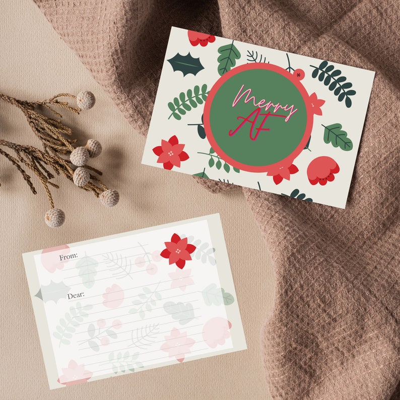 Printable Christmas Cards Bundle: Festive Holiday Jokes (PDF Download ...