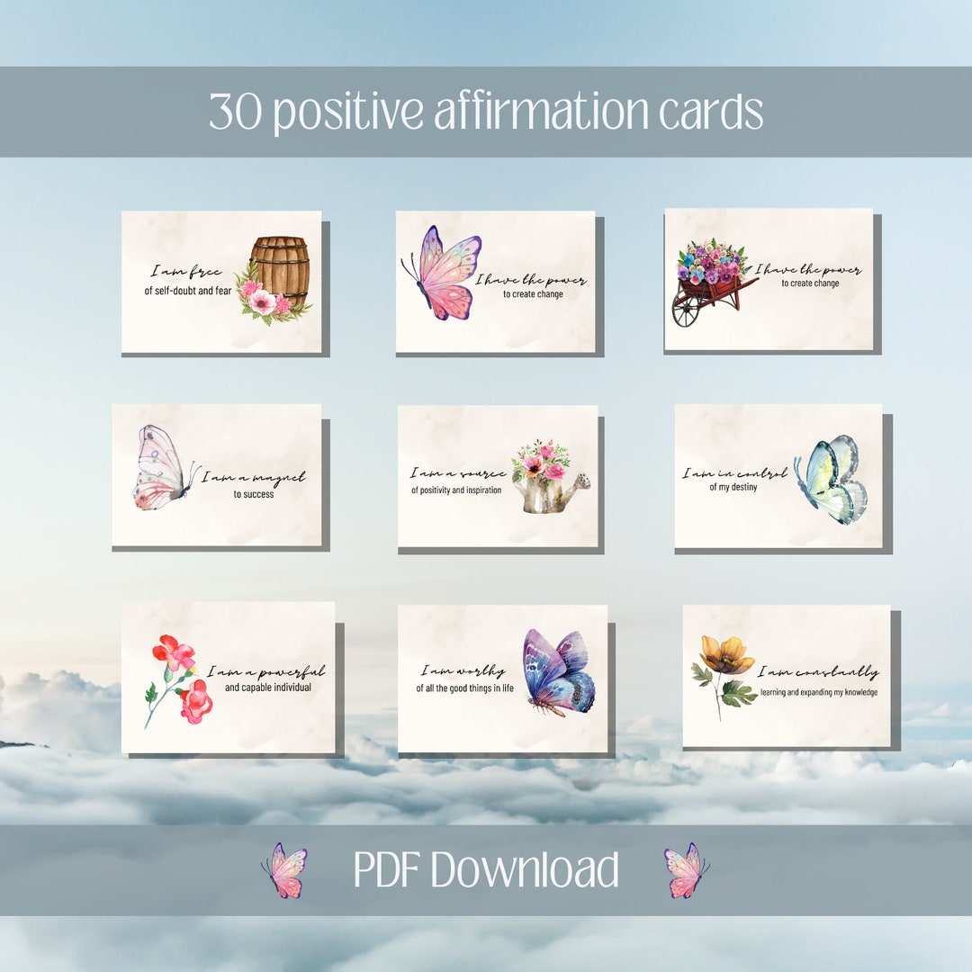 Positive Affirmation Cards Self-love Affirmation Cards - Etsy
