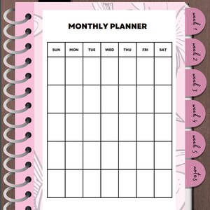 Monthly Planner, Undated Planner, Weekly Pages, Daily Pages, Notes ...