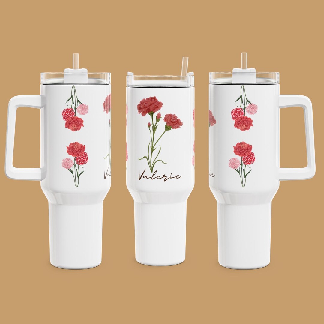 Birth Month Flower | 40oz Tumbler Wrap | Digital Download | 40oz ...