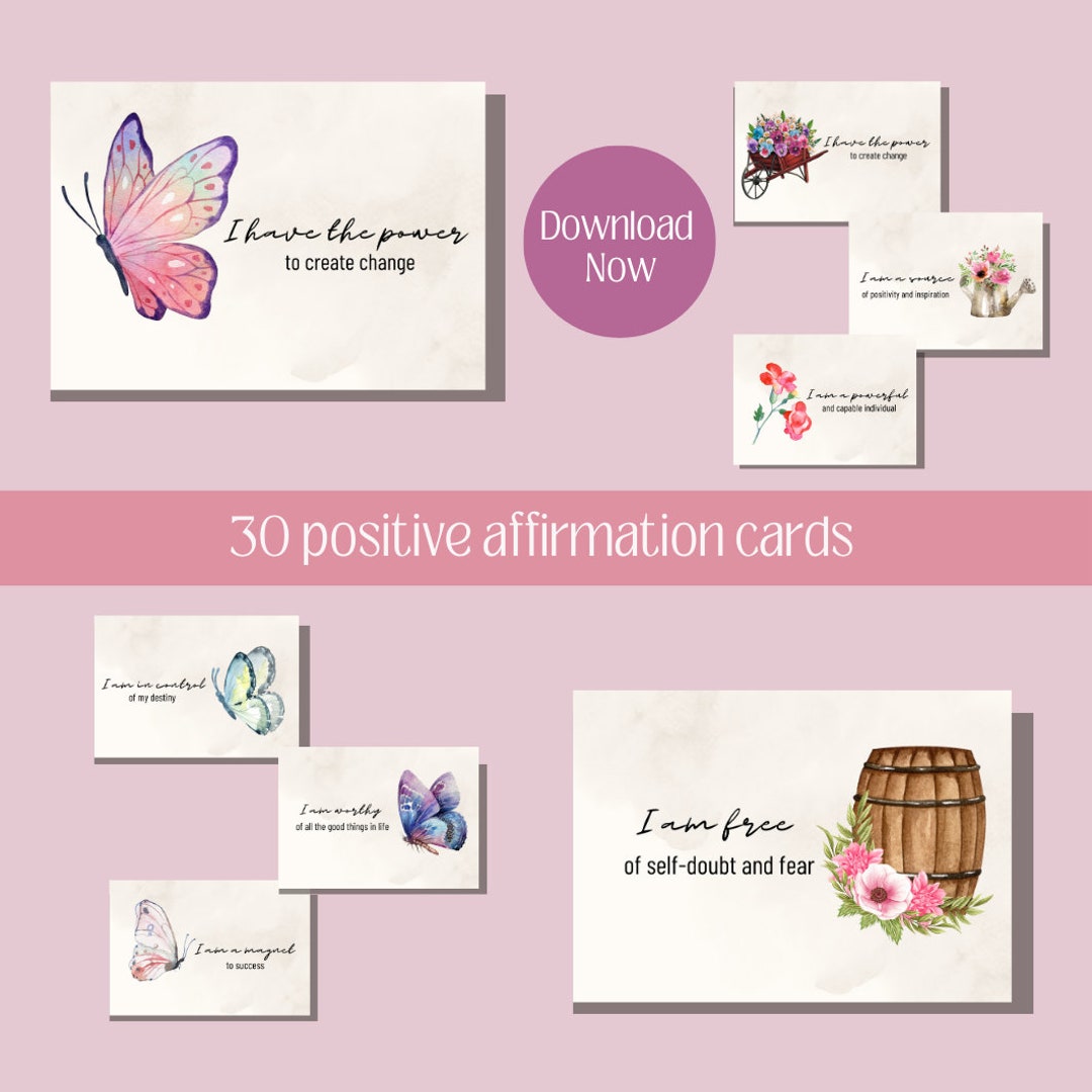 Positive Affirmation Cards, Self-love, Affirmation Cards, Anxiety ...