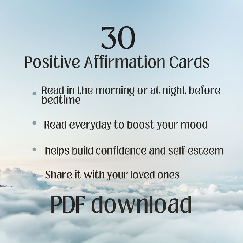Positive Affirmation Cards, Self-love, Affirmation Cards, Anxiety ...