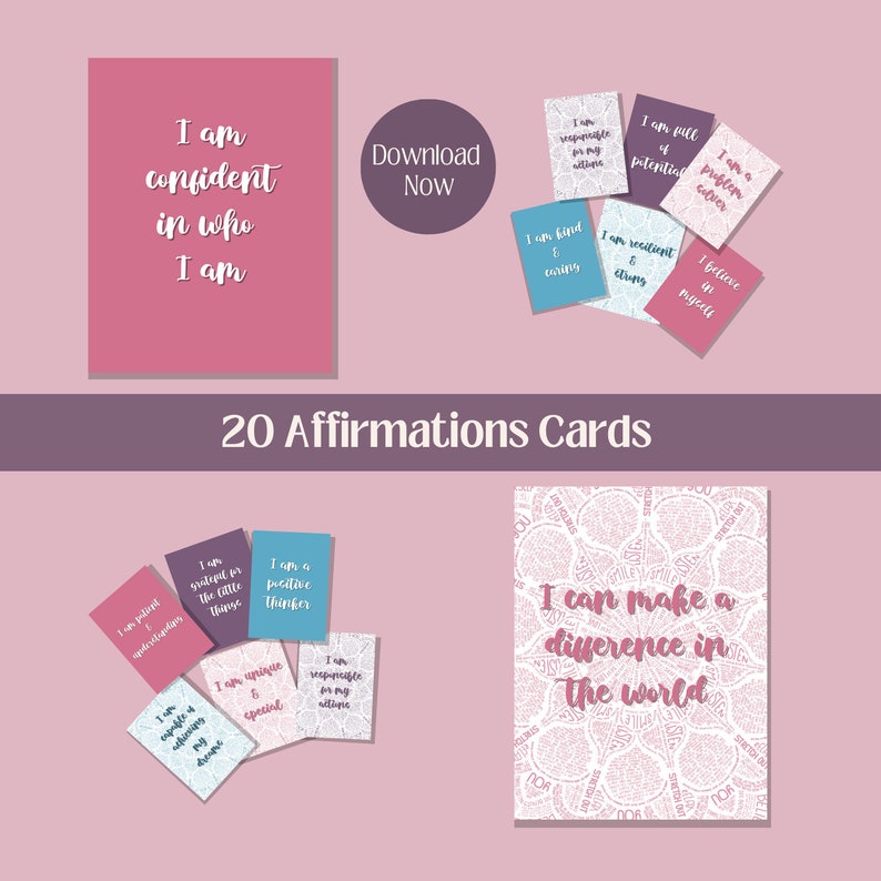 Positive Affirmation Cards, Self-love, Affirmation Cards, Anxiety ...