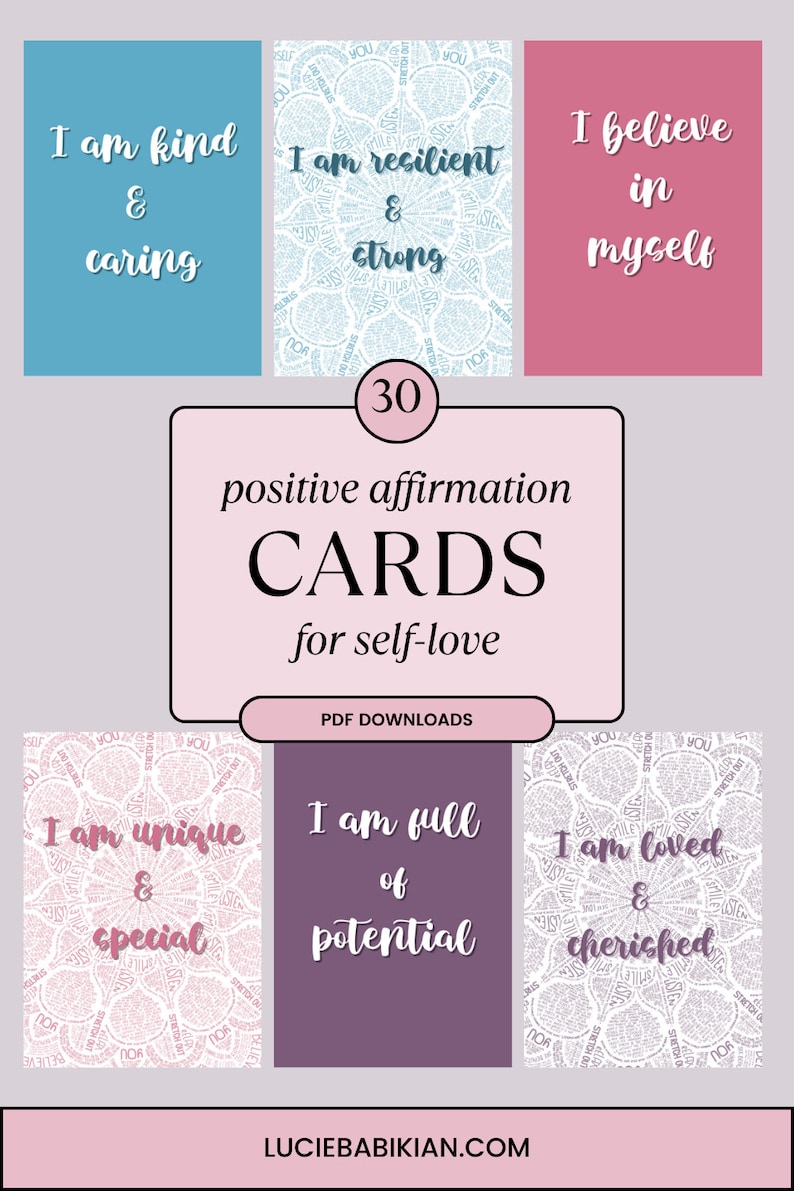 Positive Affirmation Cards, Self-love, Affirmation Cards, Anxiety ...