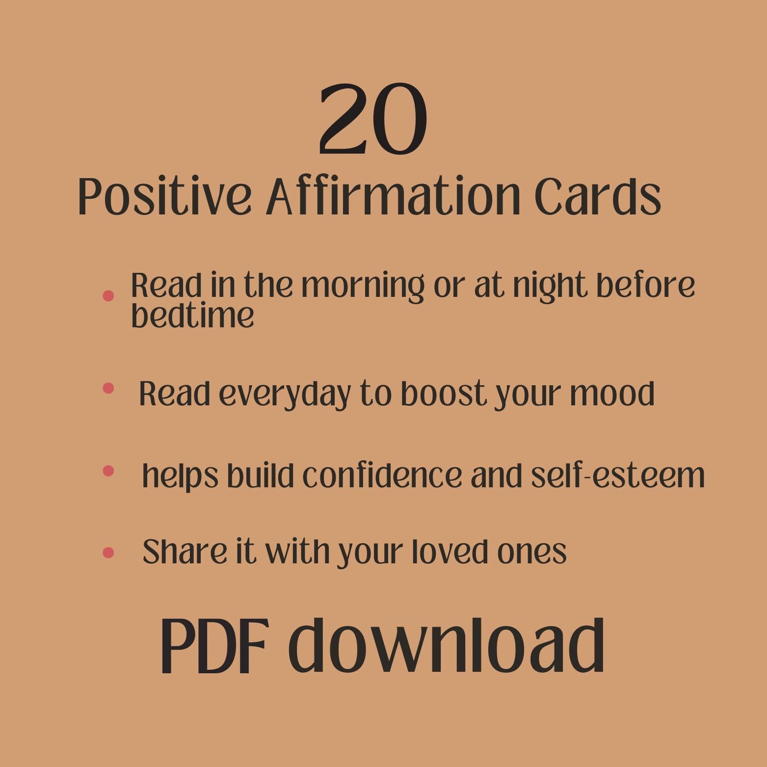 Rainbow Positive Affirmation Cards for Kids (PDF) - Etsy