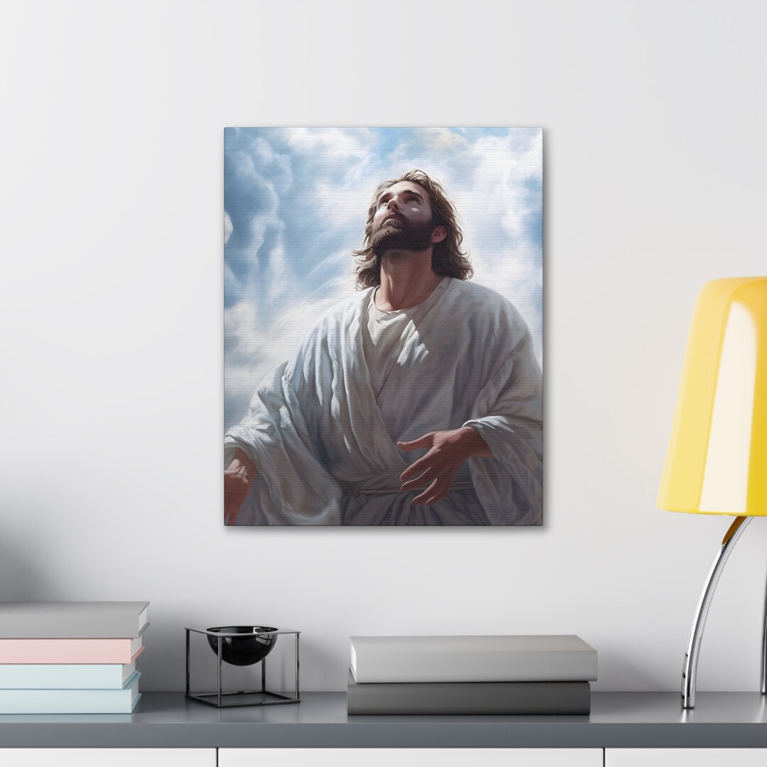 Jesus Art Oil Painting Canvas, God Wall Art Home Decor, Gift for ...