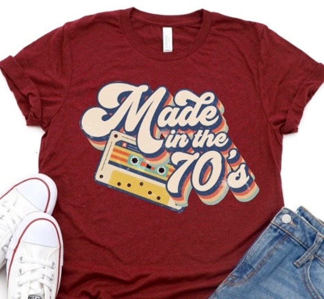 Made in the 70s Retro Graphic Tee Unisex Tshirt Decades Shirt Birthday ...