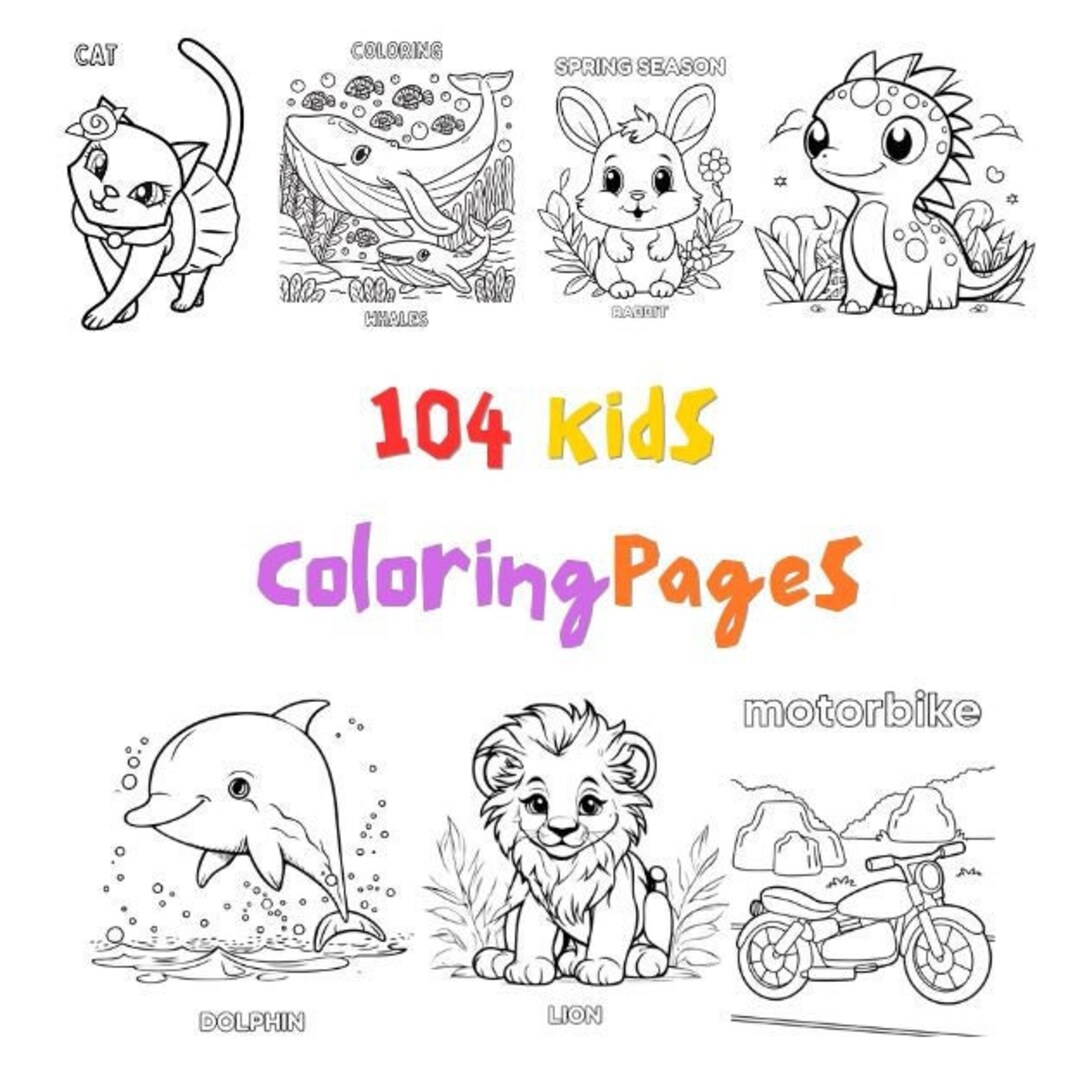Fun Kids Coloring Pages, 104 Printable Activity Sheets, Creative Kids ...