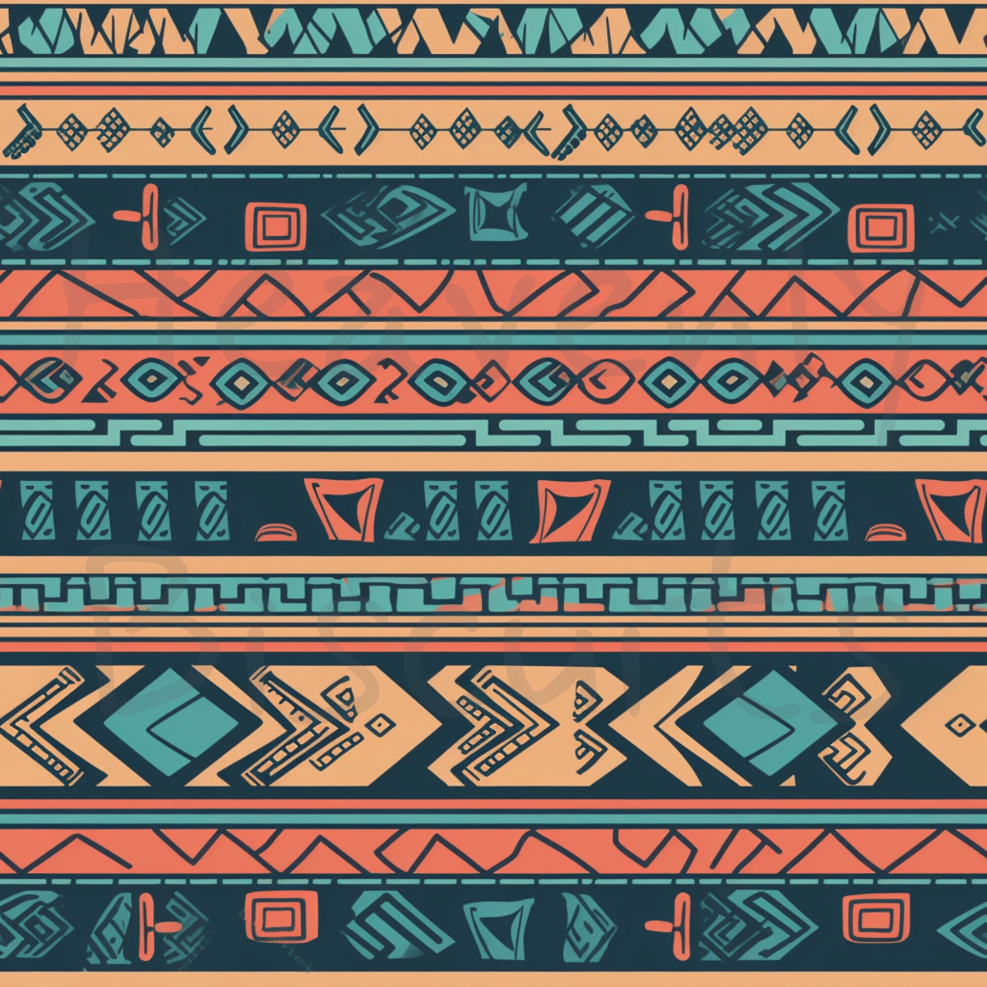 12 Pack Aztec Inspired Digital Paper - Seamless Pattern - Aztec ...
