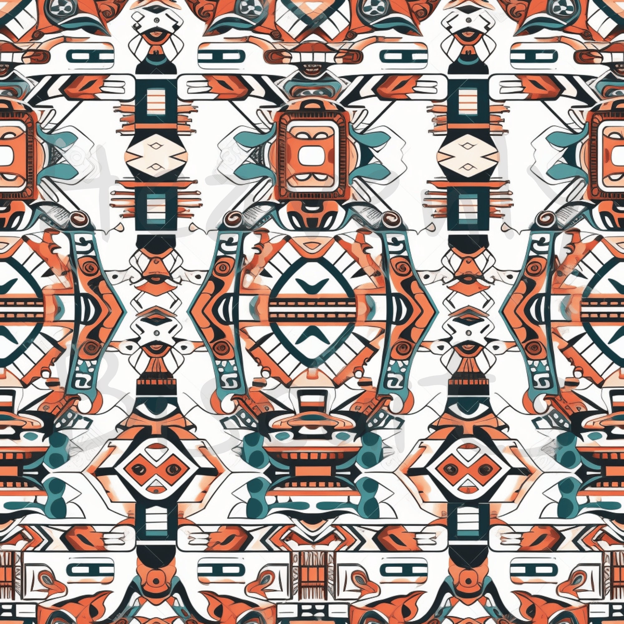 12 Pack Aztec Inspired Digital Paper - Seamless Pattern - Aztec ...