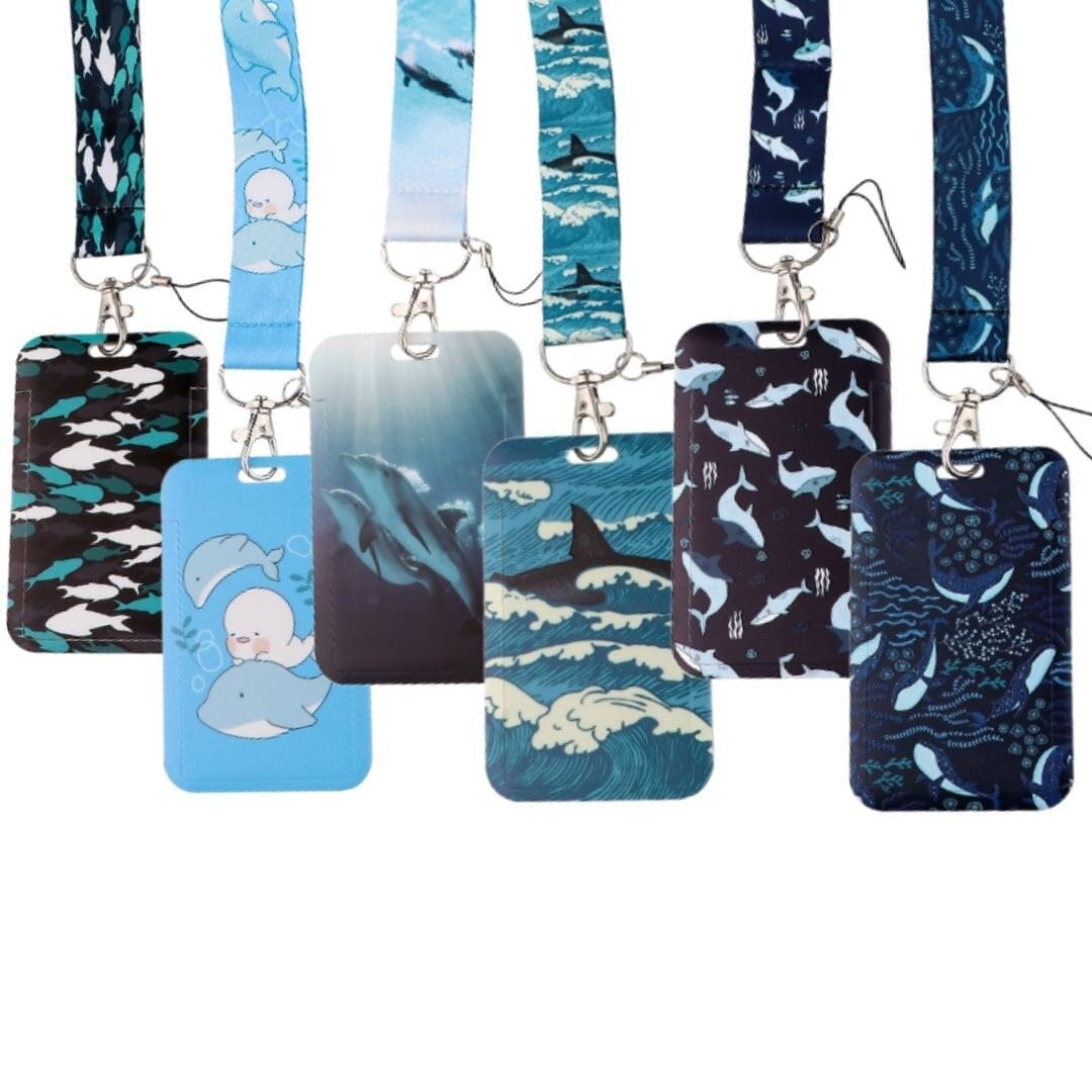 Pretty Ocean Whale Orca Beluga Dolphin Shark Lanyard ID Card - Etsy Canada