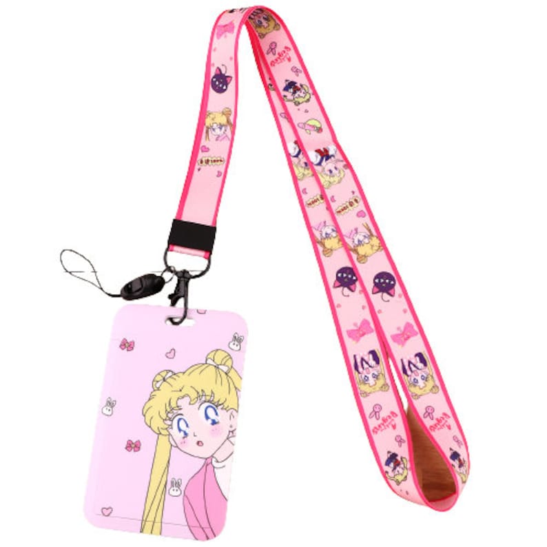 Japanese Anime Lanyard ID Card Badge Holder Keychain Neck - Etsy