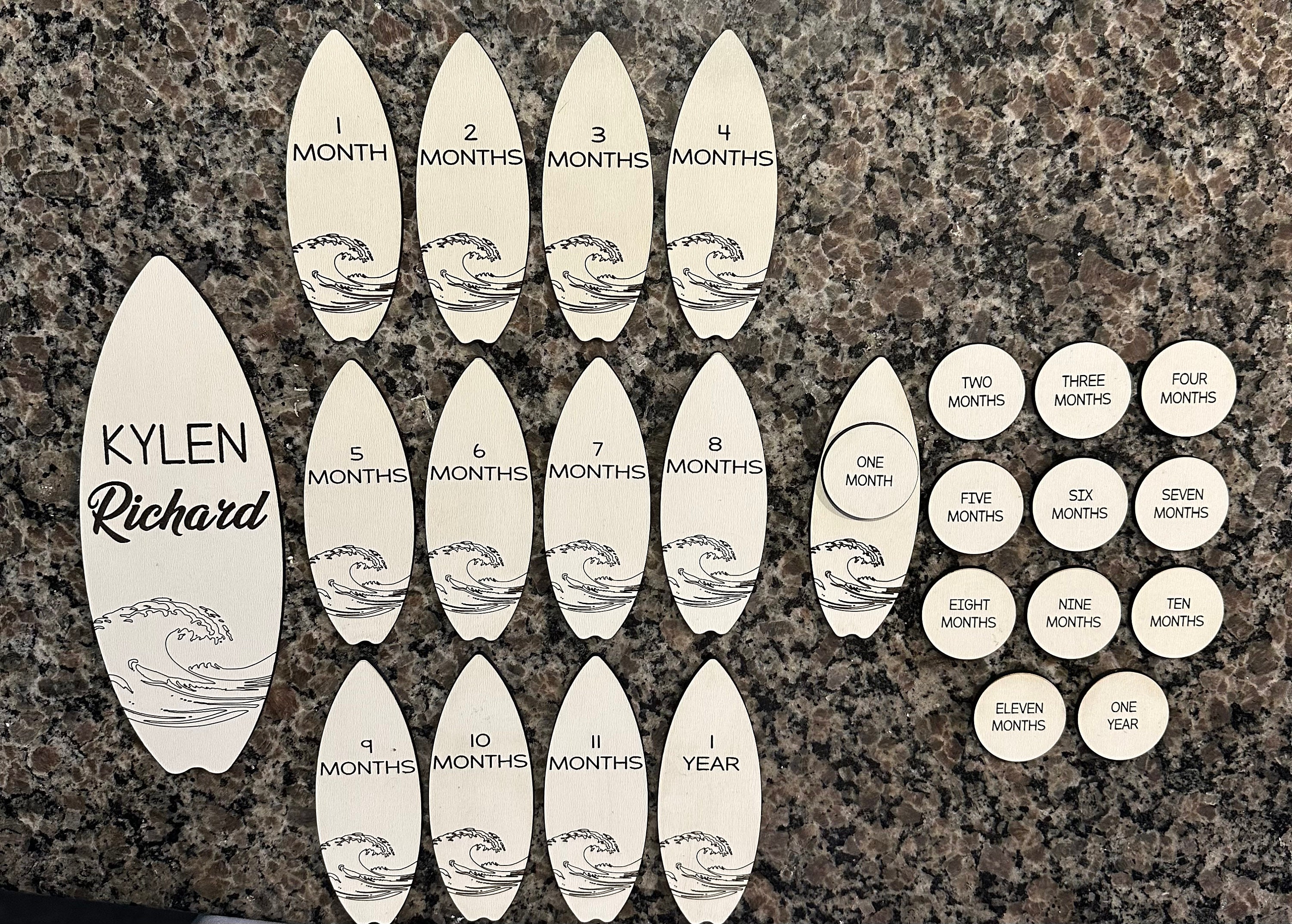 Personalized Surfboard Milestone SVG - Etsy