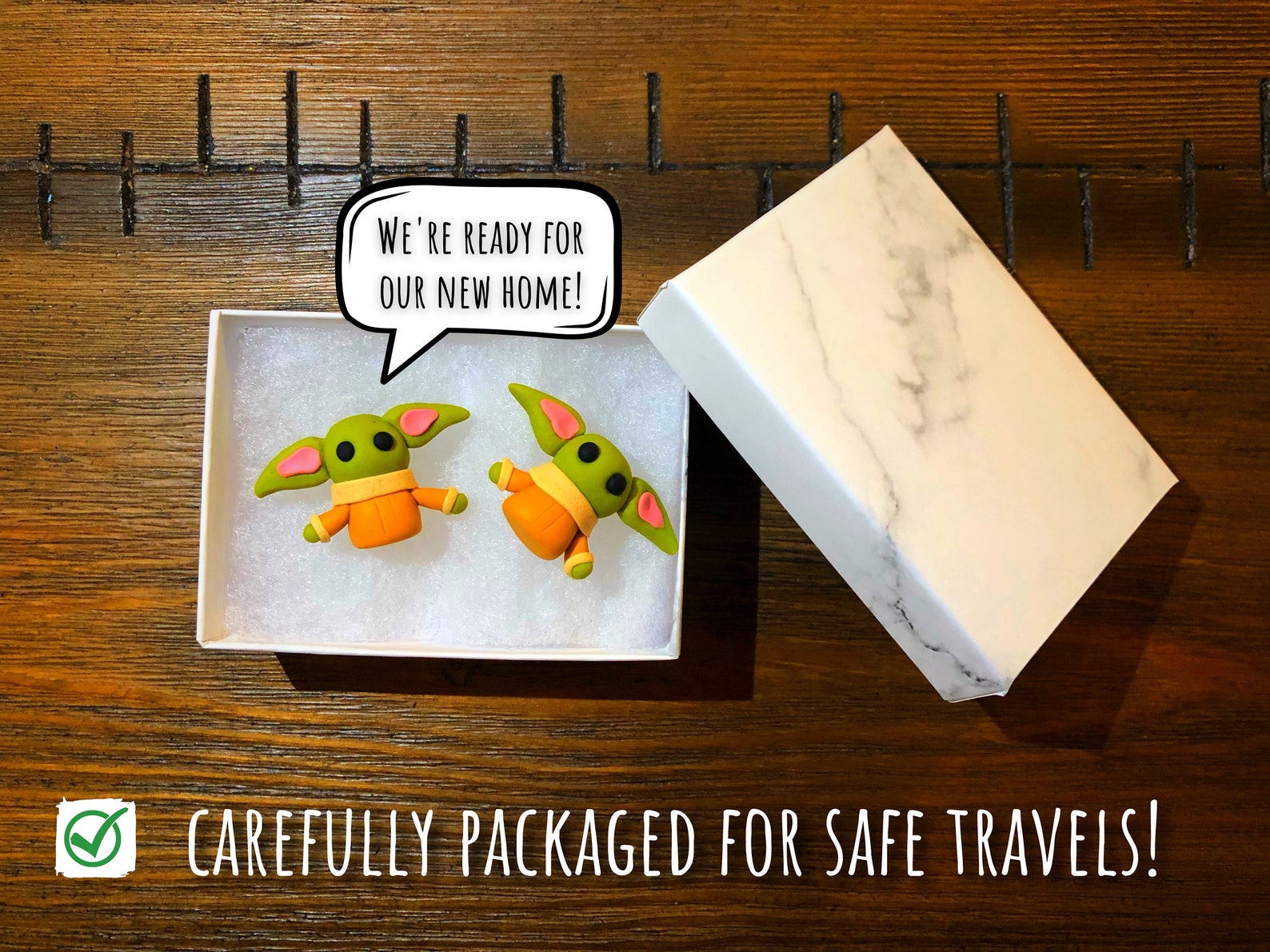 Baby Yoda Clay Figure Adopt a Grogu Handmade Star Wars - Etsy