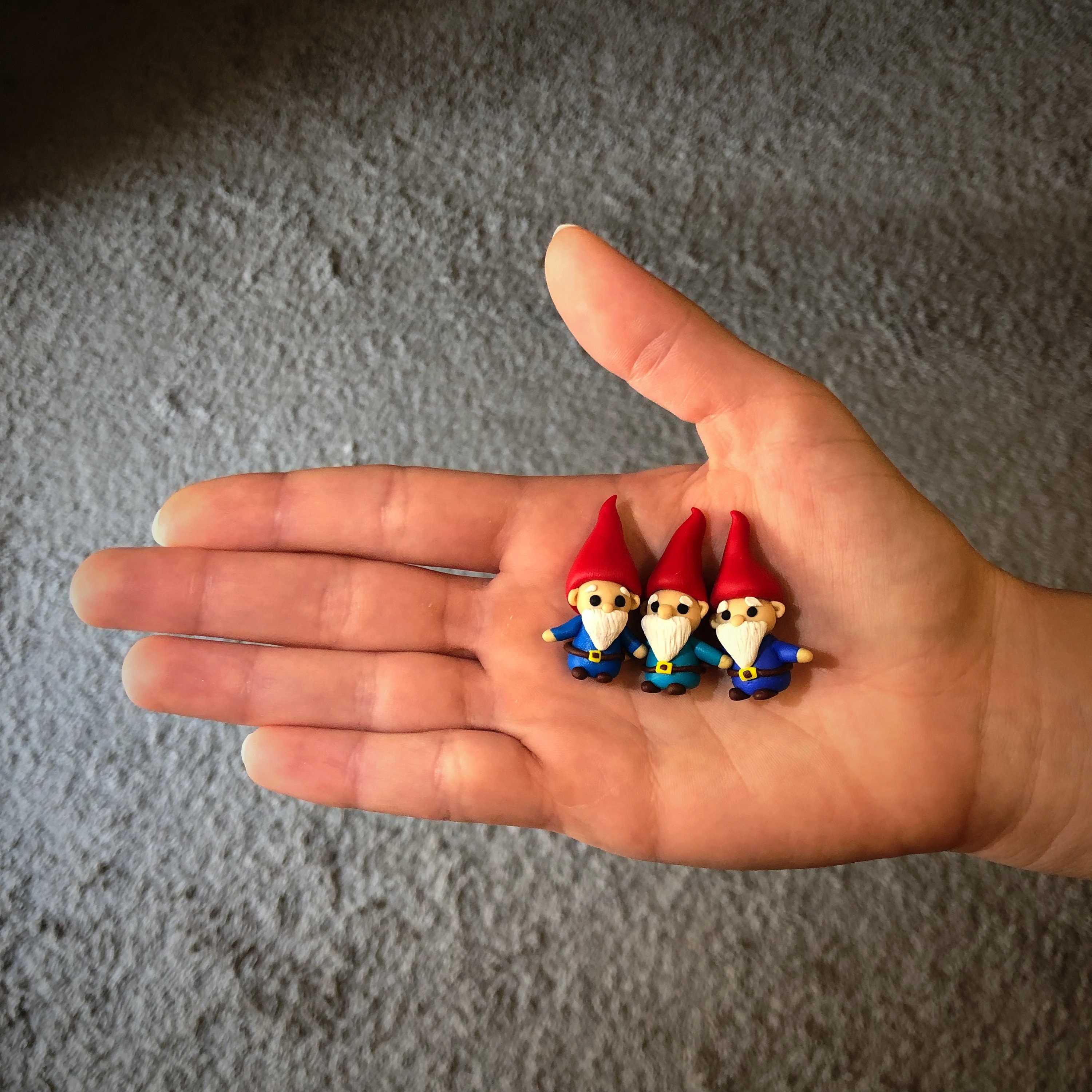 Magical Tiny Clay Gnome | Handmade Garden Gnome Set | Polymer Clay ...