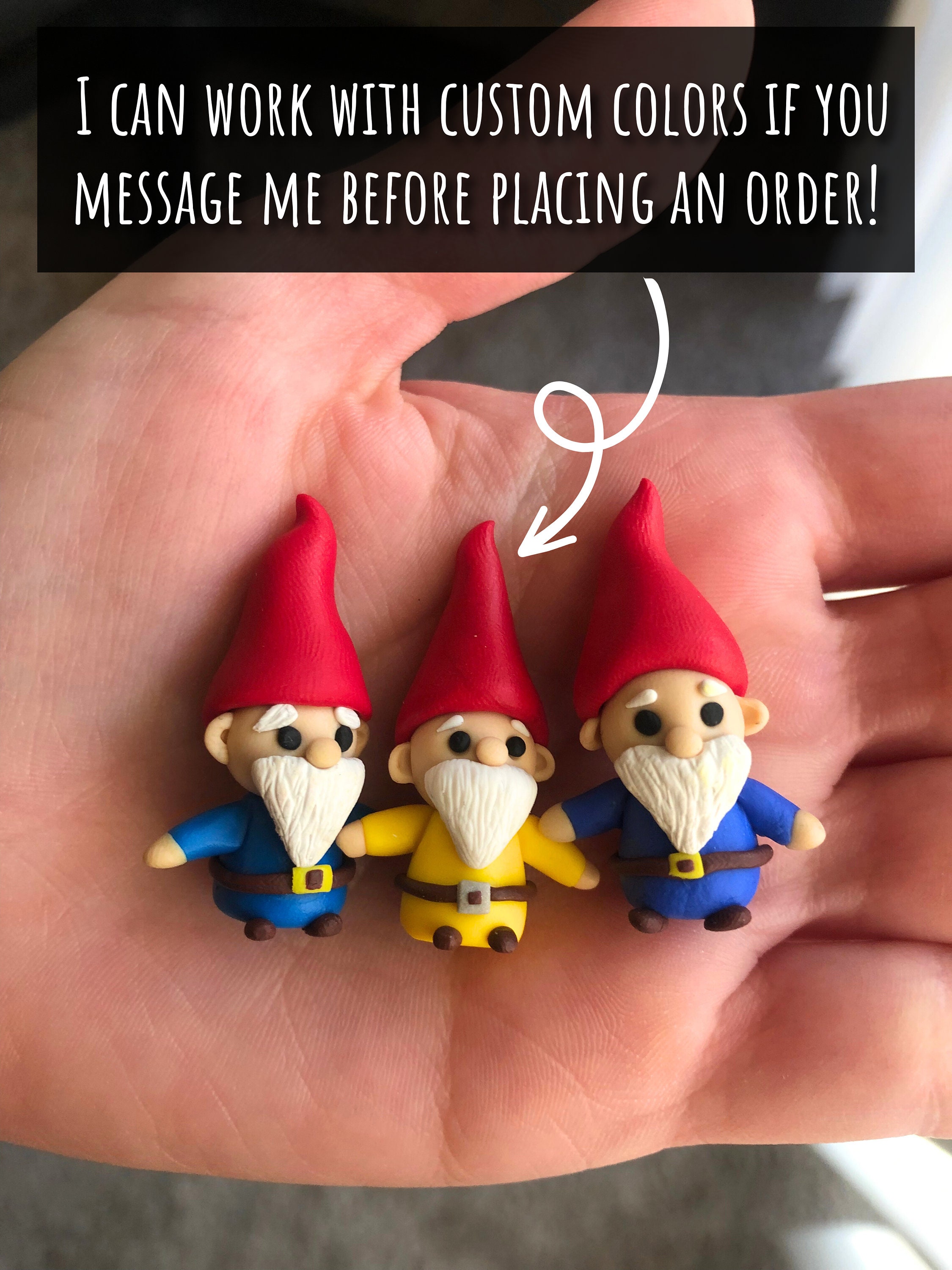 Mini Clay Gnome Desk Pet | Handmade Garden Gift | Cute Decor for Plant ...