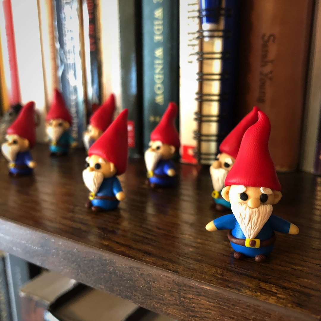Magical Tiny Clay Gnome | Handmade Garden Gnome Set | Polymer Clay ...