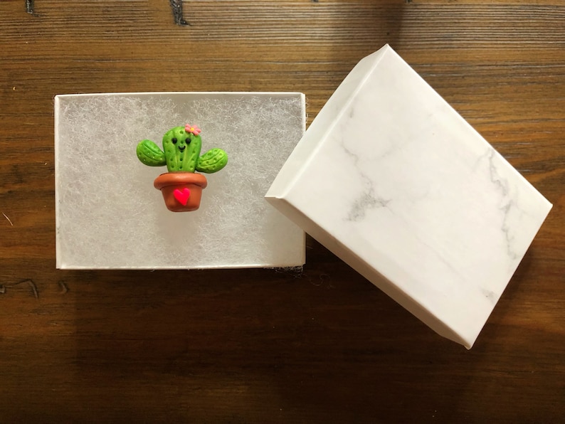 Mini Cactus Desk Buddy Polymer Clay Cacti Decor Miniature Art for ...