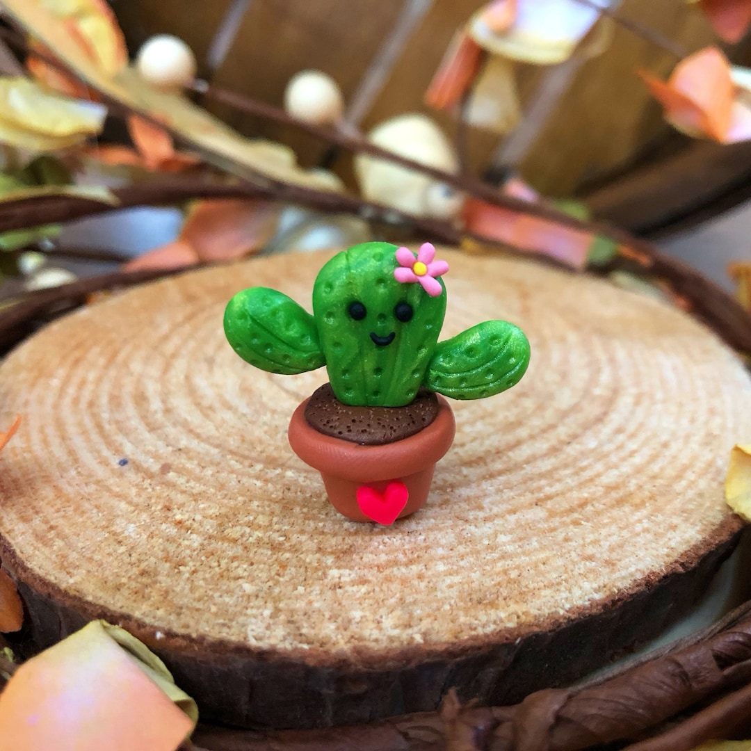 Mini Cactus Desk Buddy! | Polymer Clay Cacti Decor | Miniature Art for ...