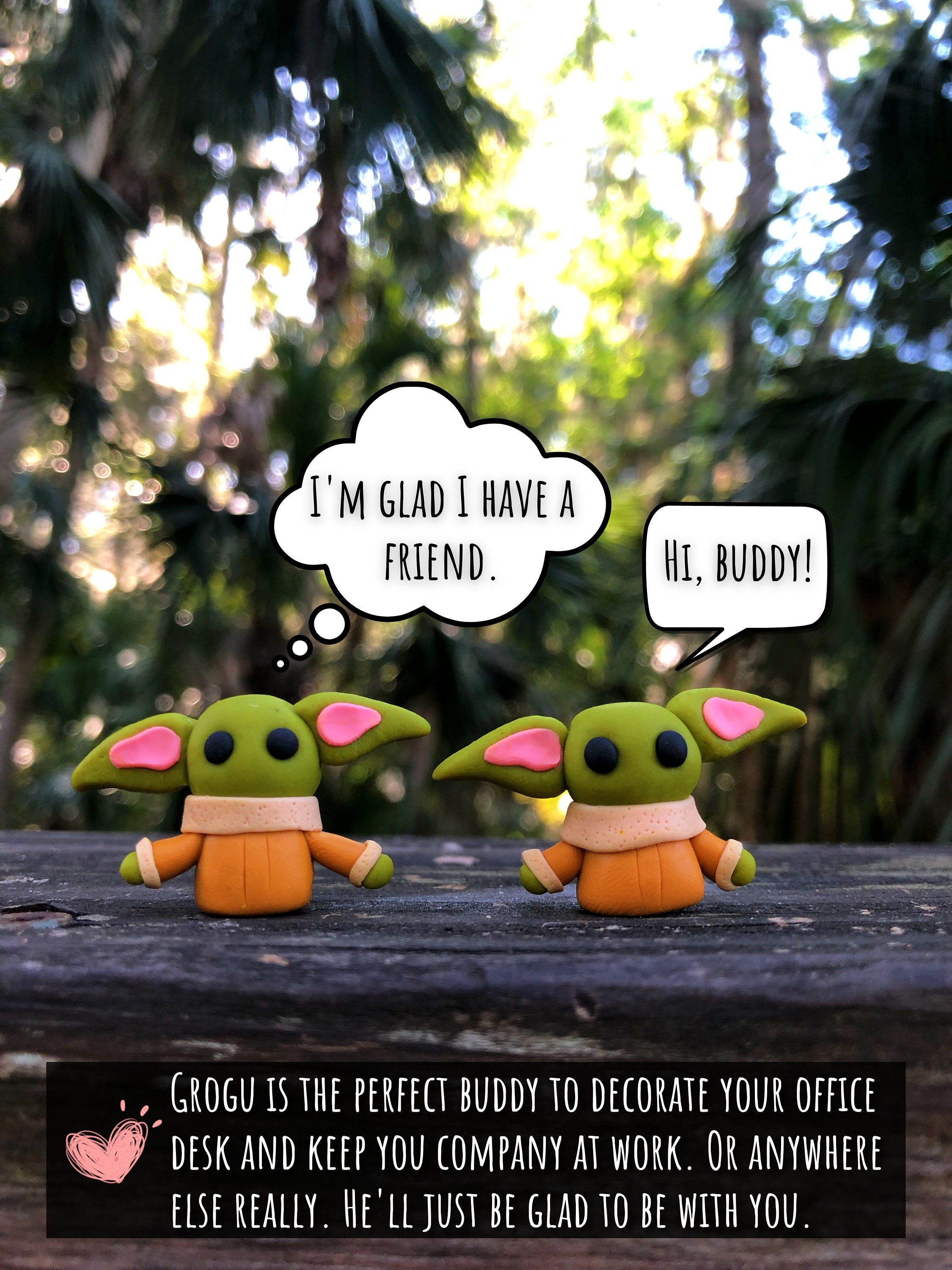 Baby Yoda Clay Figure Adopt a Grogu Handmade Star Wars - Etsy