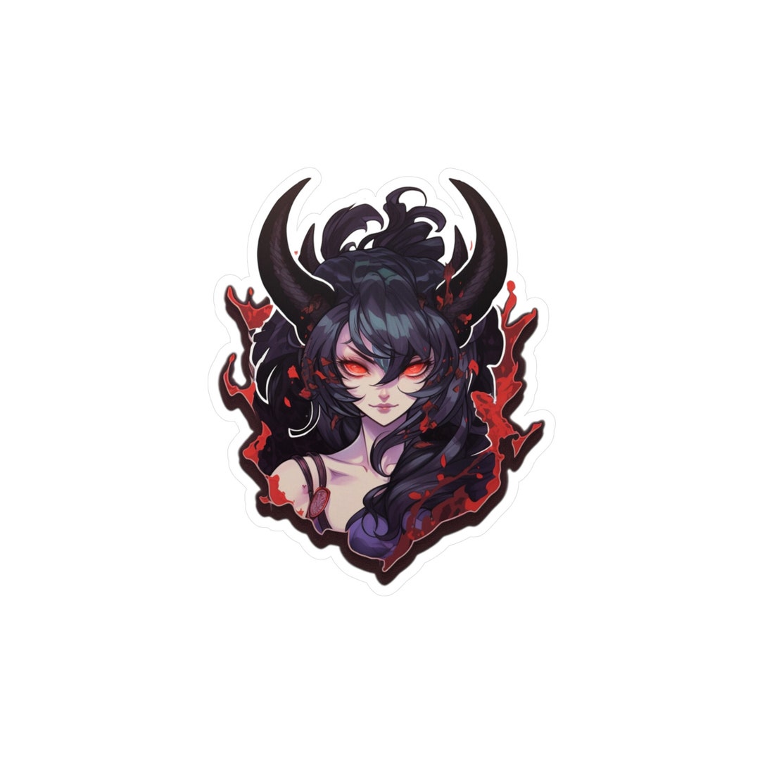 Waterproof Vinyl Anime Demon Sticker - Etsy