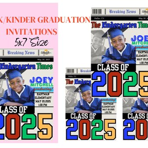 Editable Kindergarten Graduation Template | 5x7 Pre-k Graduation ...