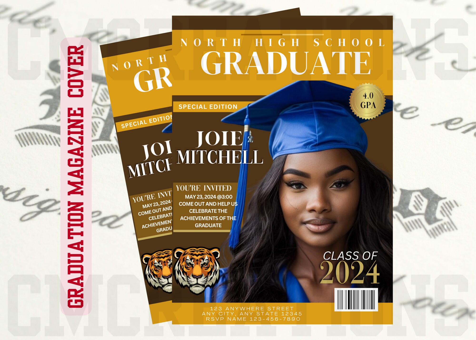 2024 Magazine Graduation Template - Etsy