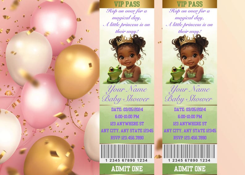 Princess and Frog Baby Shower Invitation - Etsy
