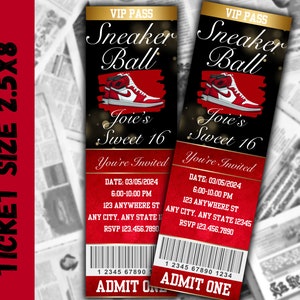 Customizable Sneaker Ball Invitation: Gala Ticket Template (canva) - Etsy