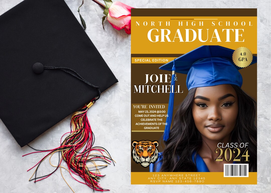 2024 Magazine Graduation Template - Etsy
