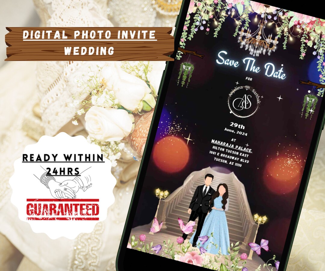 E-invite Wedding Card Reception Party Invitations Electronic Wedding ...