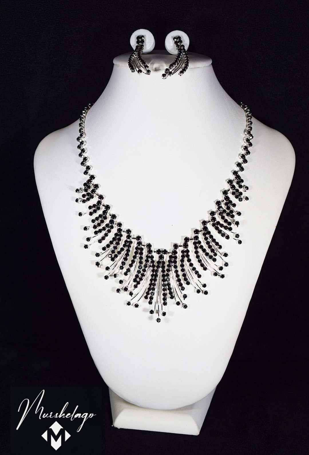 Wedding Jewelry Set,graduated Curve Lines Jewelry Set,silver Jewelry ...