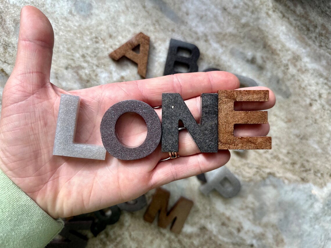 Metallic Mama Resin Alphabet Blocks Set - Etsy