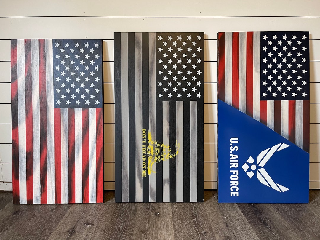 Custom Wood Burned Flag - Etsy