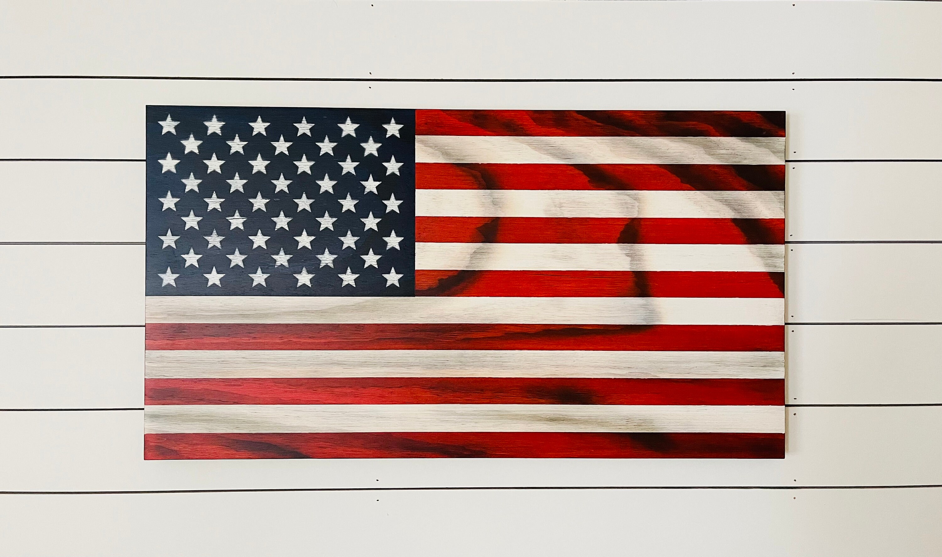 Custom Wood Burned Flag - Etsy