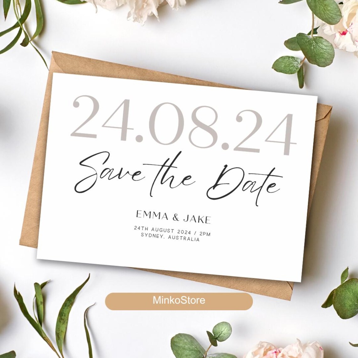Simple Elegant Wedding Invitation - Etsy