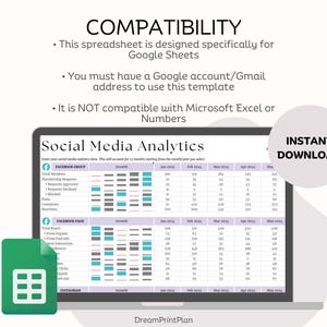 Social Media Analytics Tracker: Google Sheets Dashboard (digital ...