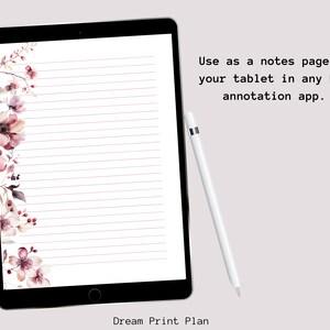 Pink Floral Stationery Set. Elegant Flower Writing Paper. Pen Pal ...