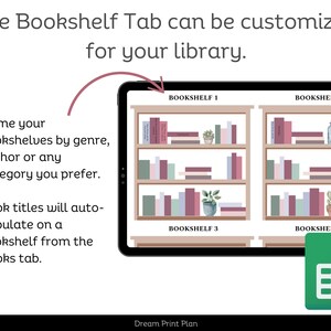 Reading Tracker Spreadsheet – Book Tracker, Bookshelf Organizer ...
