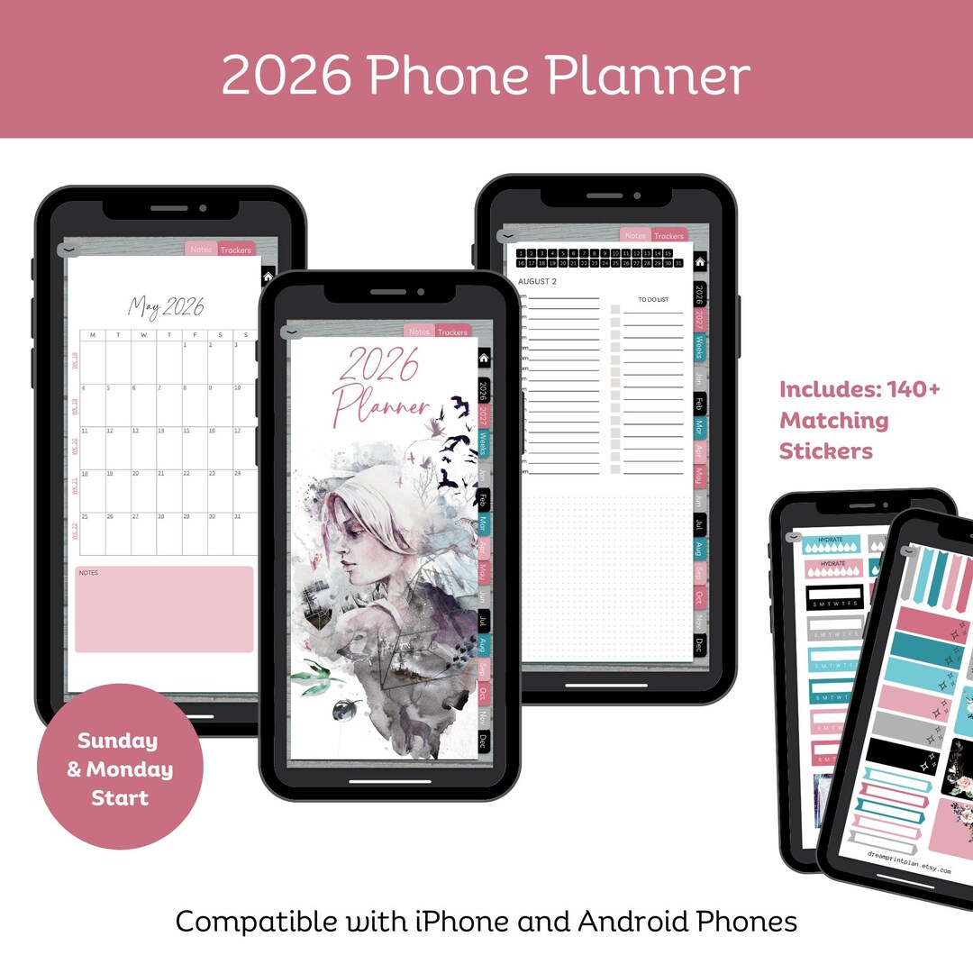 2026 Phone Planner, Digital Planner, Android Phone Planner, Goodnotes ...
