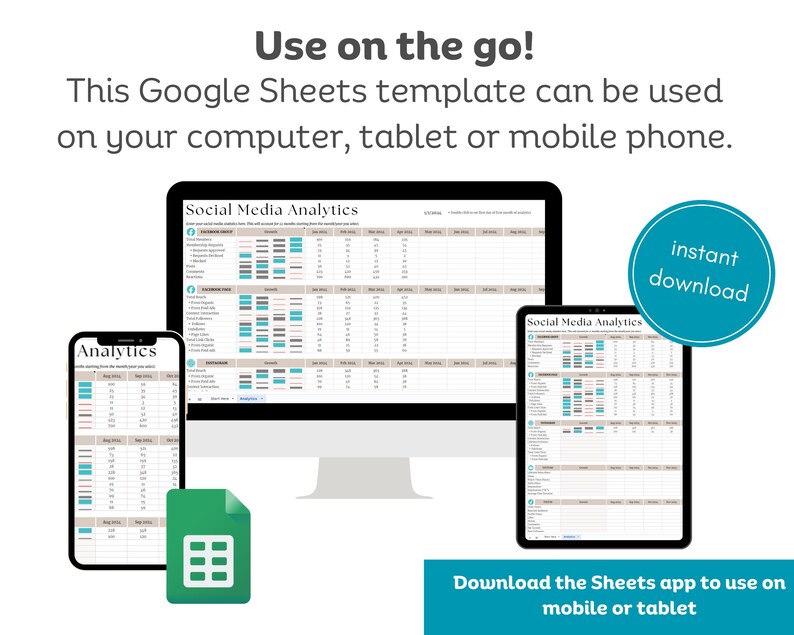 Social Media Analytics Tracker, Social Media Performance Template ...